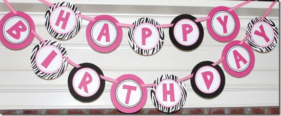 Party Pops: Hot Pink and Zebra Party Printable DIY